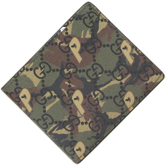 Gucci | Bags | Gucci Folio Wallet Palace Collaboration 72349 Khaki Pvc ...